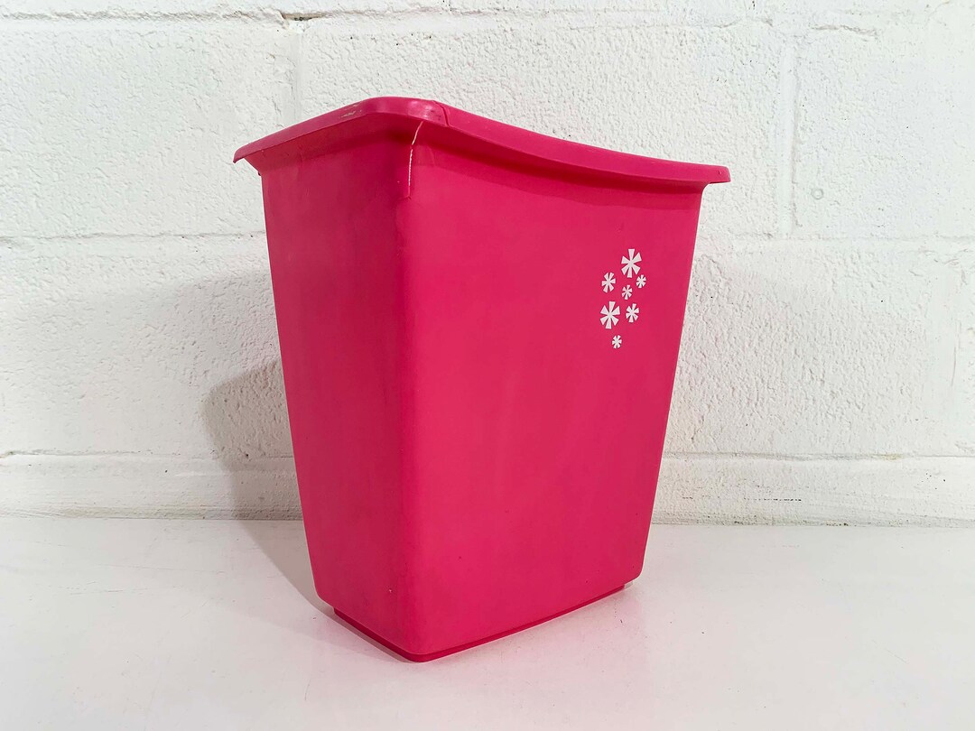 Vintage Rubbermaid Waste Basket Groovy Barbie Pink White - Etsy
