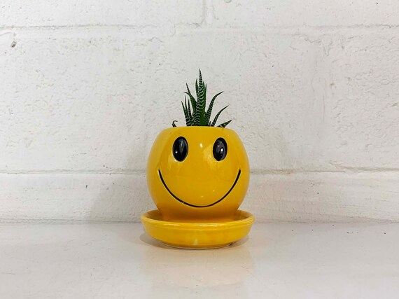 Vintage Mccoy Smiley Face Planter Pot Happy Smile Novelty - Etsy