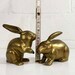 Vintage Brass Bunny Pair Rabbit Mid-century Hollywood Regency Bunnies ...