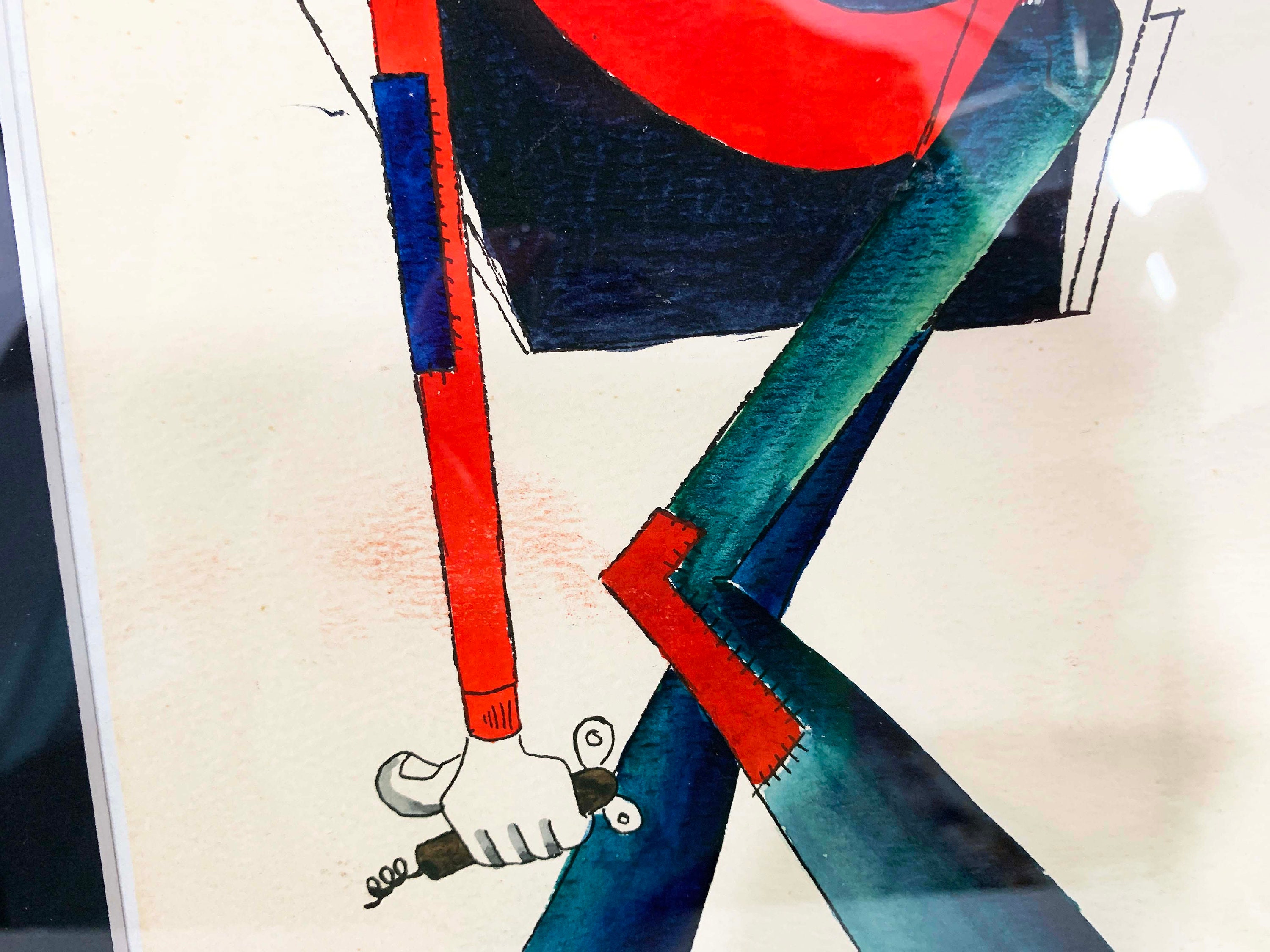 Vintage Beatnik Watercolor Art 1960s 60s Painted Canada Artist Paque ...