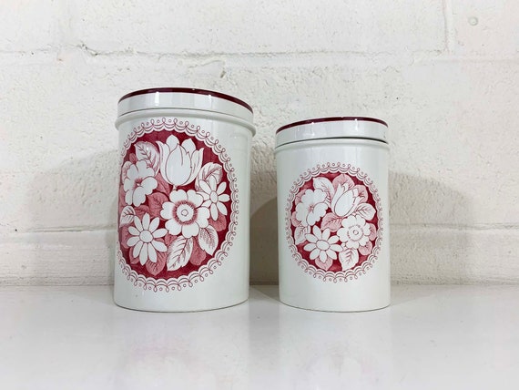 Retro 70s Ceramic Sugar Container Vintage Baking Storage Kitchen ...