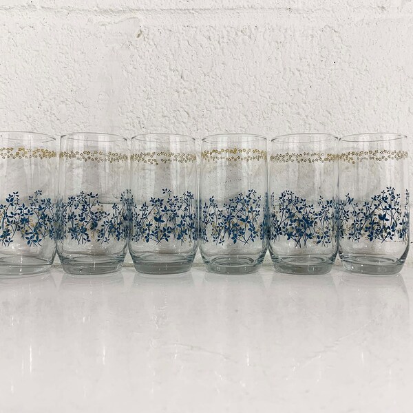 Floral Glassware - Etsy