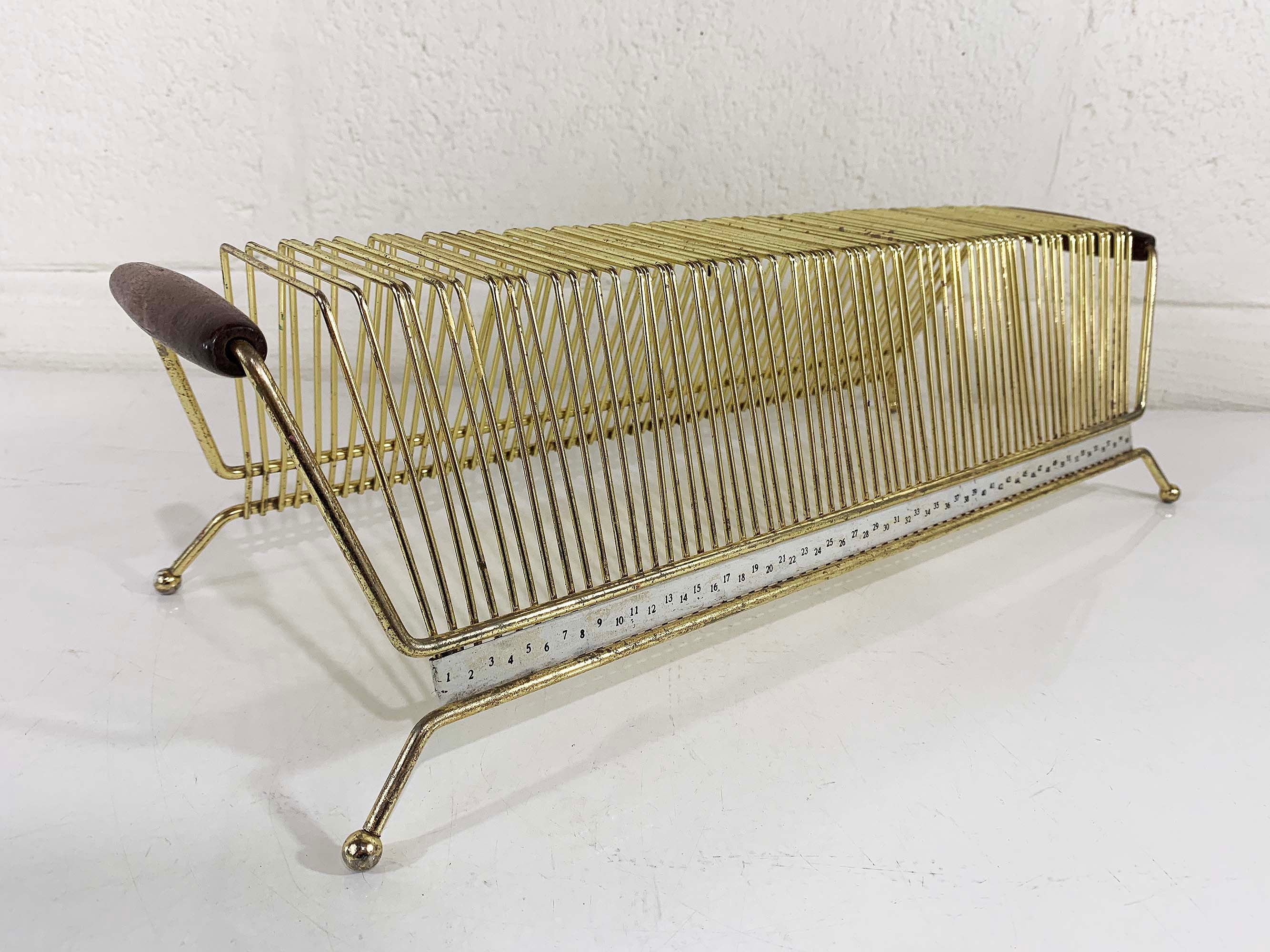 Vintage Record Stand 45 45RPM 7 Inch Holder MCM Storage Mid-Century ...