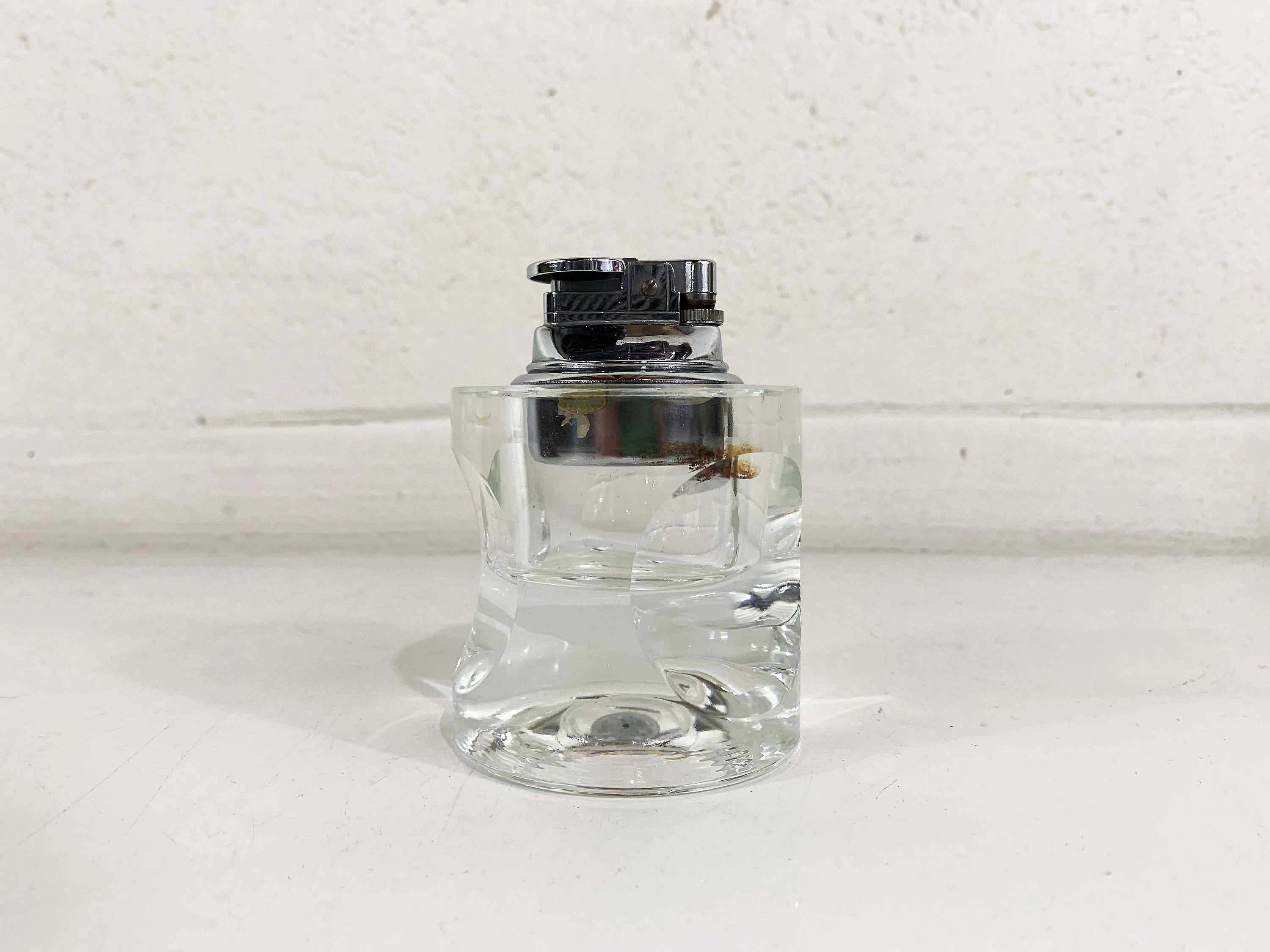 Vintage Mid Century Clear Heavy Table Lighter Mid-Century Modern MCM ...