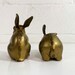 Vintage Brass Bunny Pair Rabbit Mid-century Hollywood Regency Bunnies ...
