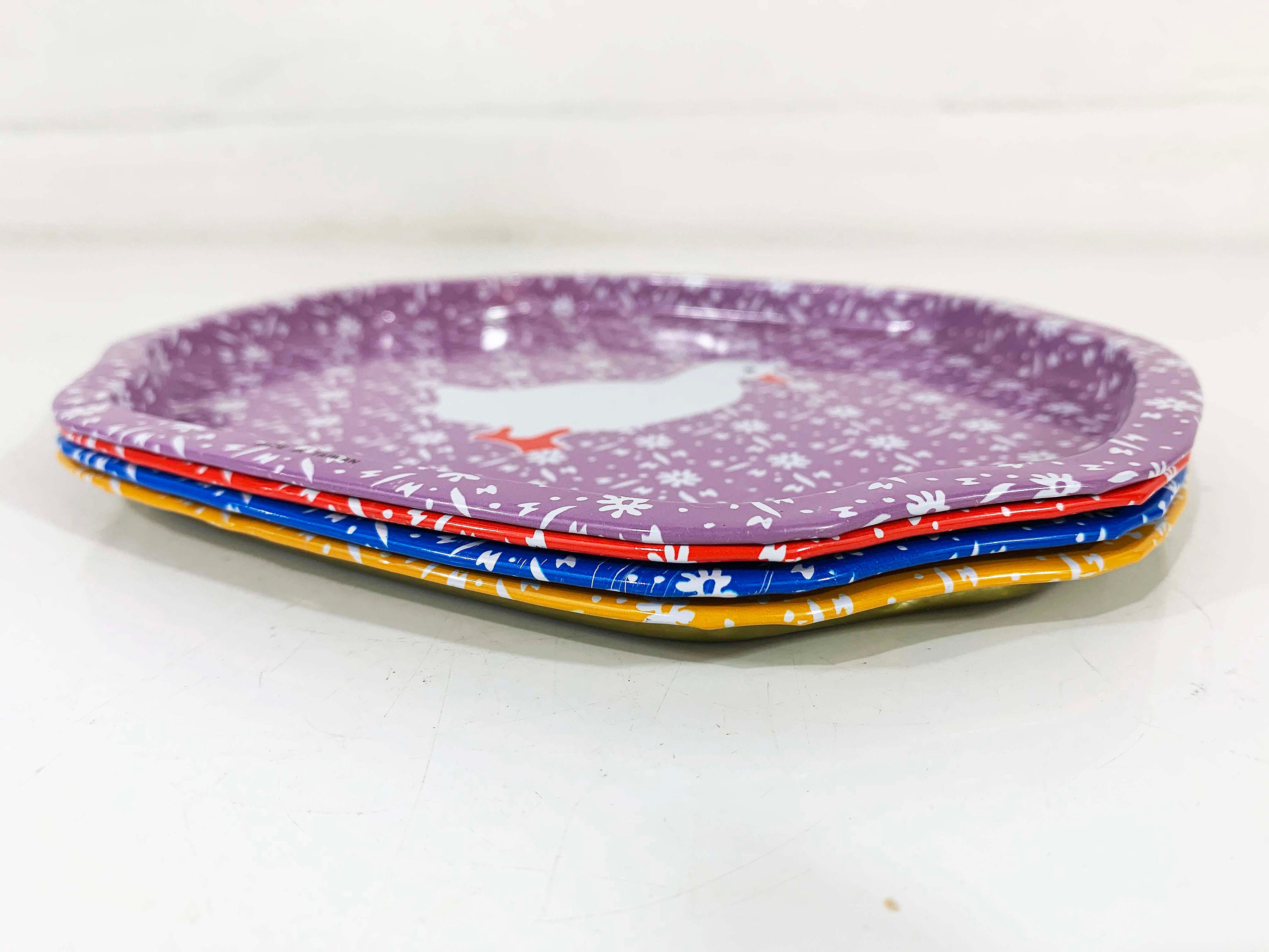 Vintage Farm Animal Trays 1980s 80s Set of Four Pig Cow Chicken Duck ...