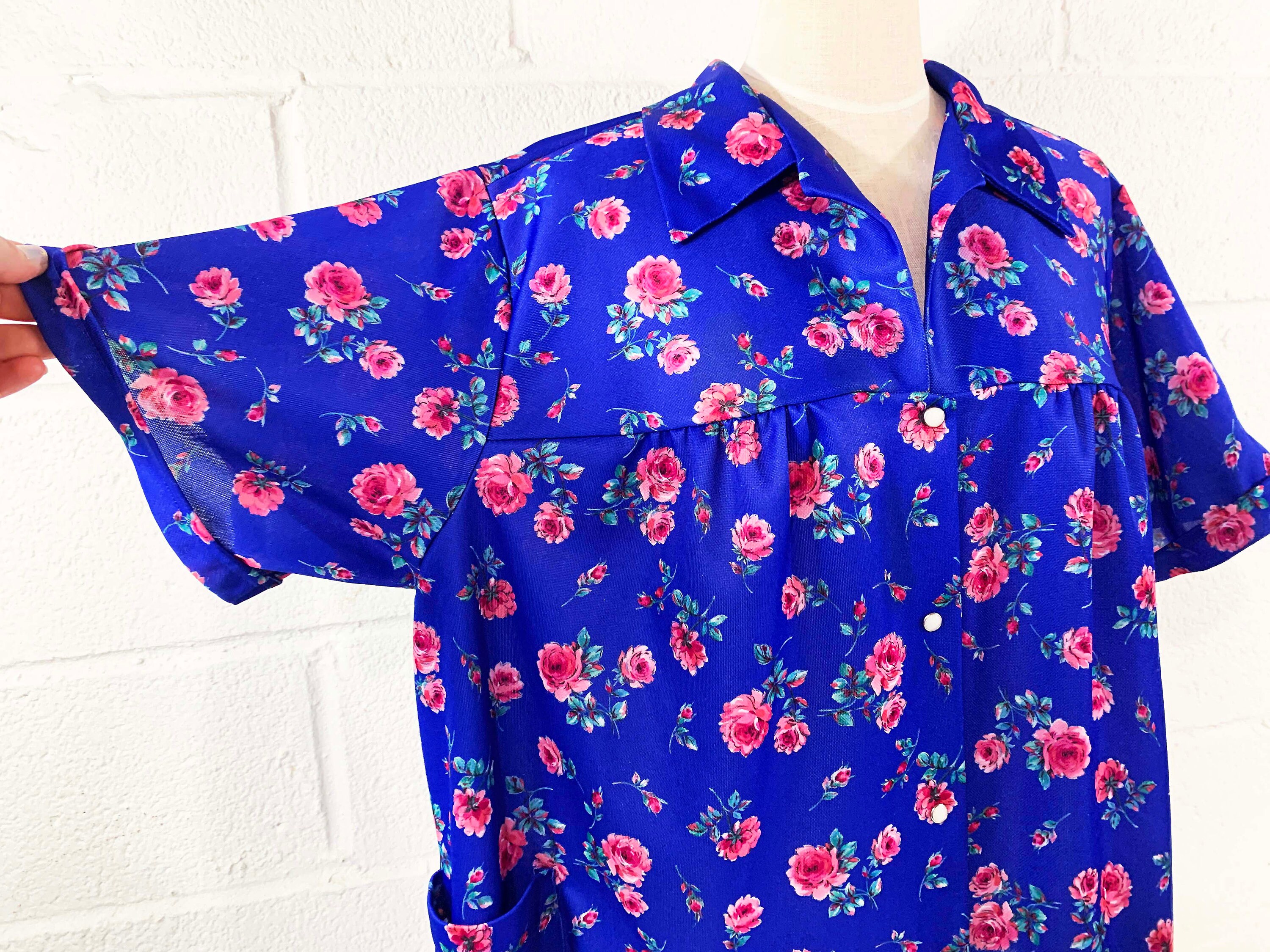 Vintage Snap Front Shirt Haband Mod Blouse Pockets Oversized Comfy ...