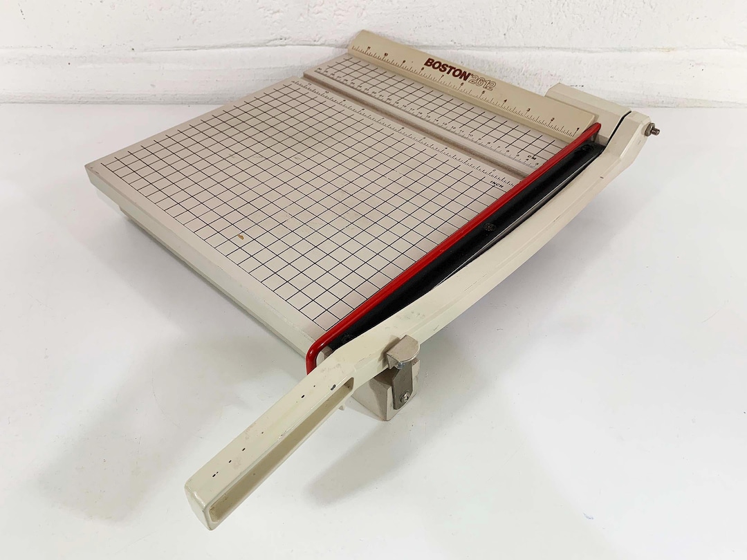 Vintage Utilitarian Boston Paper Cutter Desk 2612 Retro Office Crafts ...