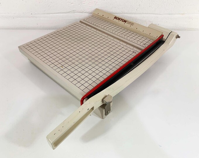 Vintage Utilitarian Boston Paper Cutter Desk 2612 Retro Office Crafts ...