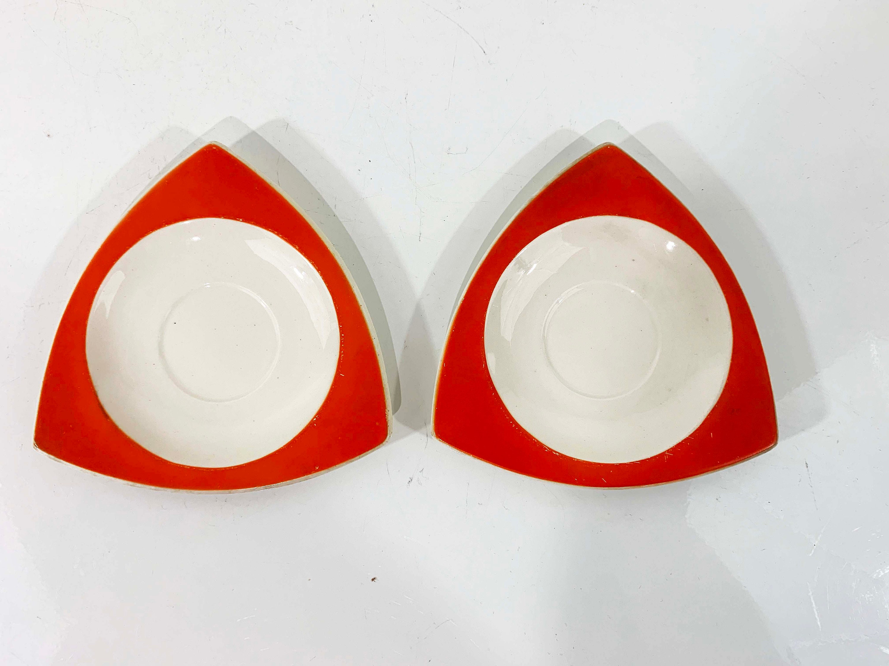 Vintage Salem Tricorne China Set of Two Saucers Plates Atomic Art Deco ...