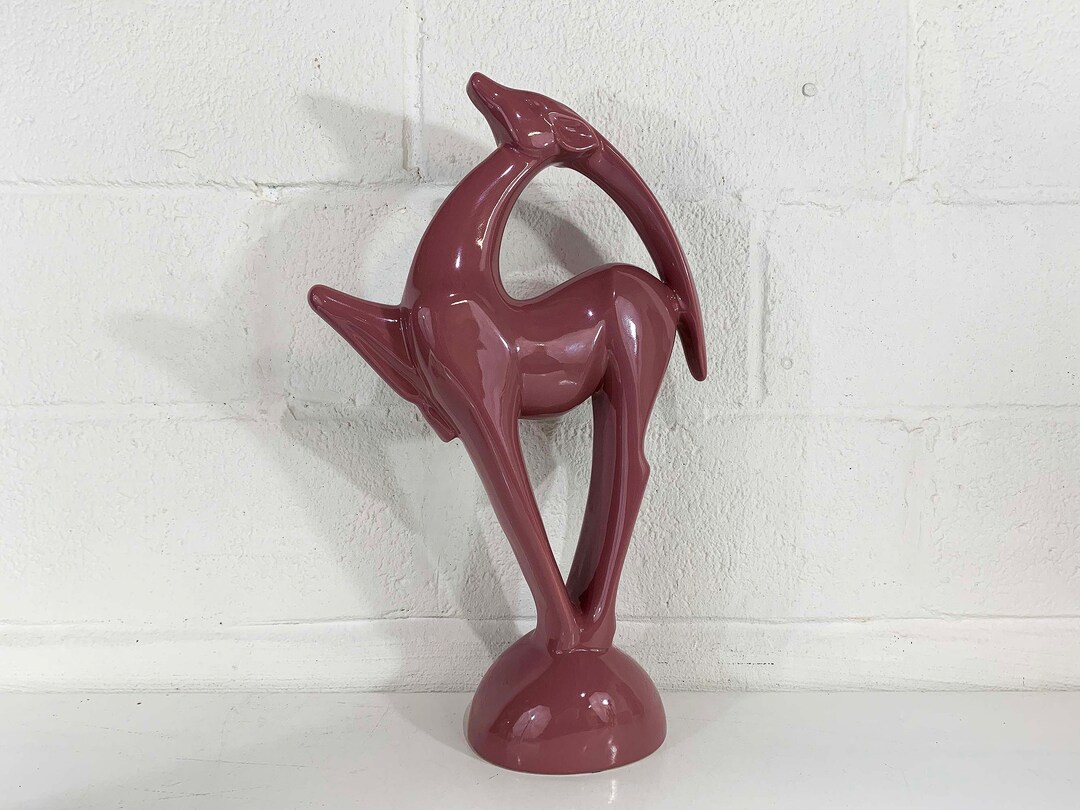 Vintage Royal Haeger Pottery Pink Antelope Statue Gazelle - Etsy