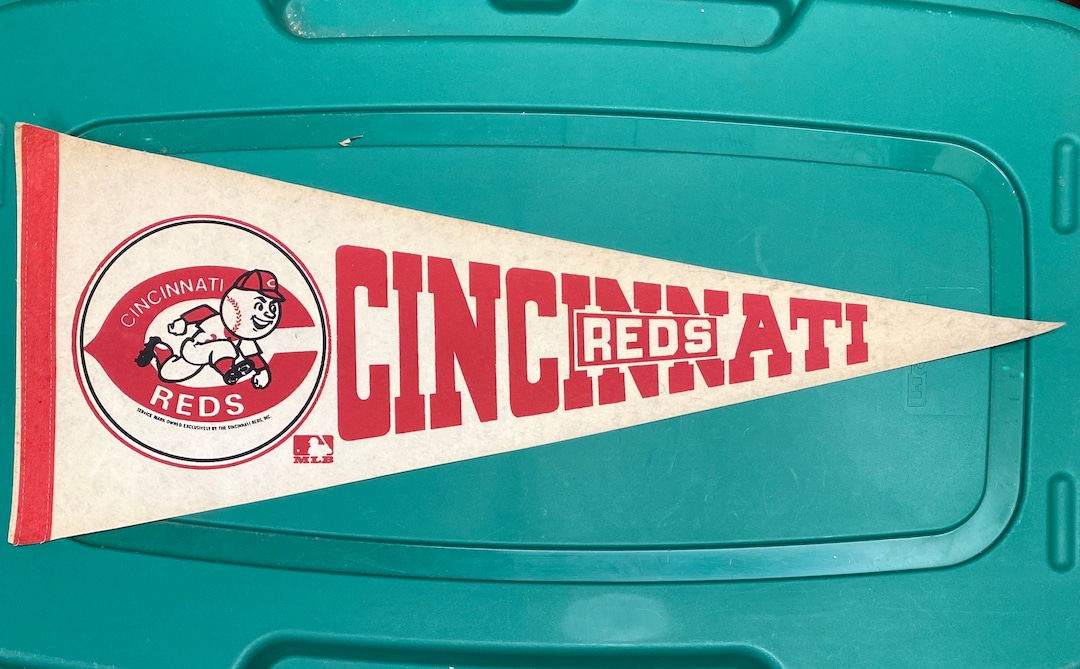 1969 Cincinnati Reds Red Legs Ohio Pennant Baseball Mlb Vintage 12x29.5 ...