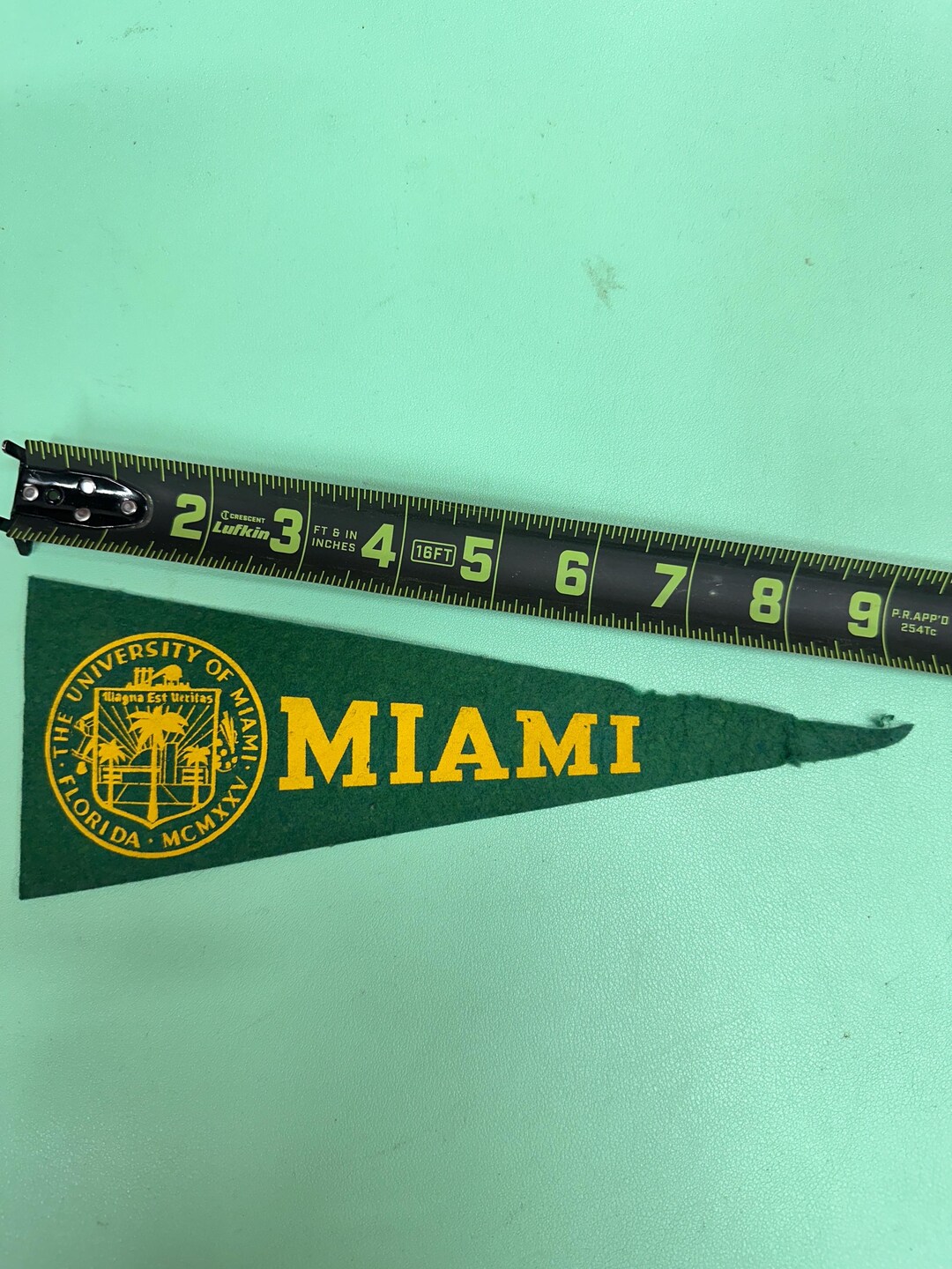 1950’s Miami Hurricanes Florida Football University MINI Pennant 3.5x9 ...