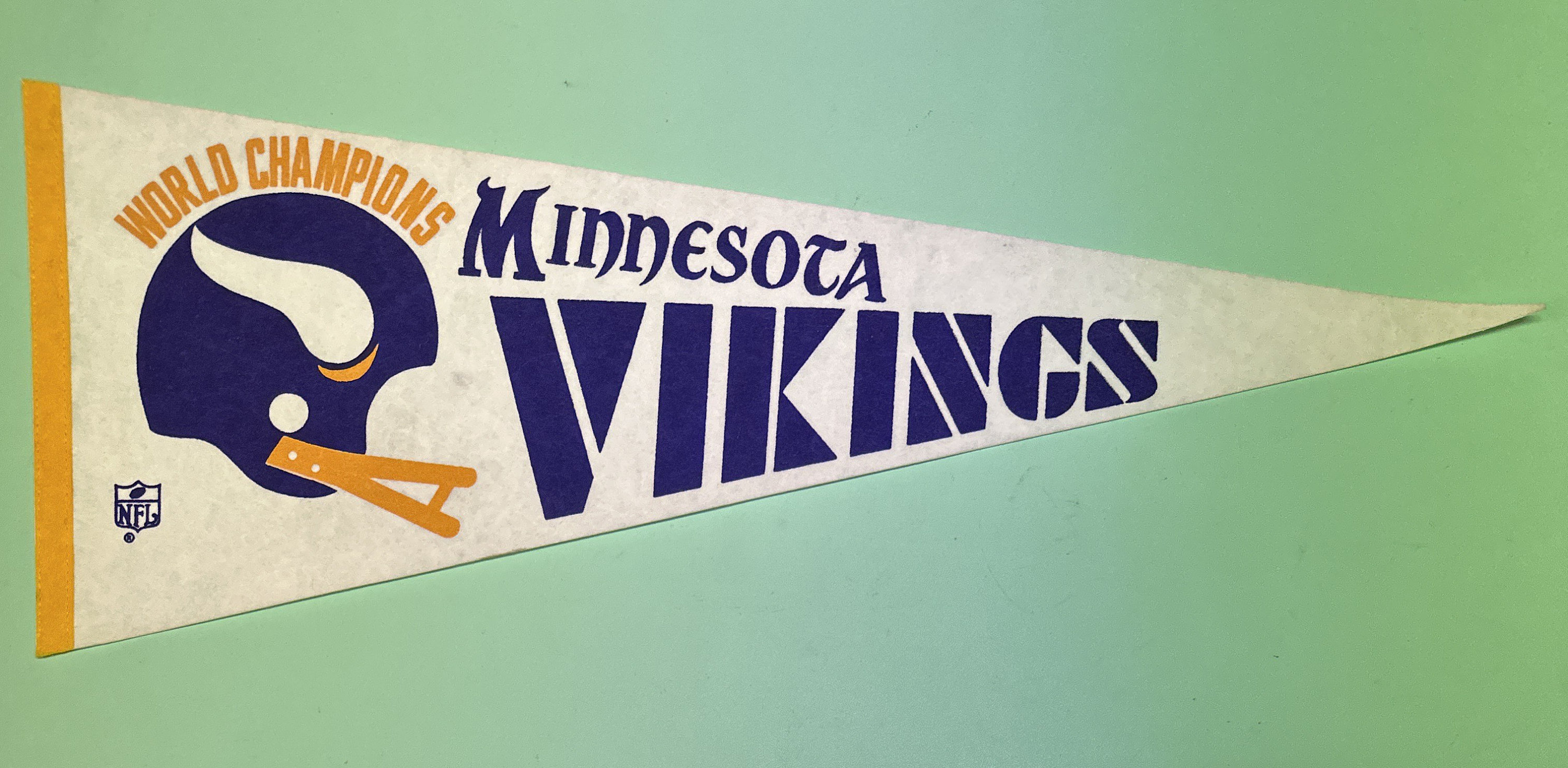 1974 Vintage Minnesota Vikings Nfl Football Pennant 12x30 Super Bowl ...