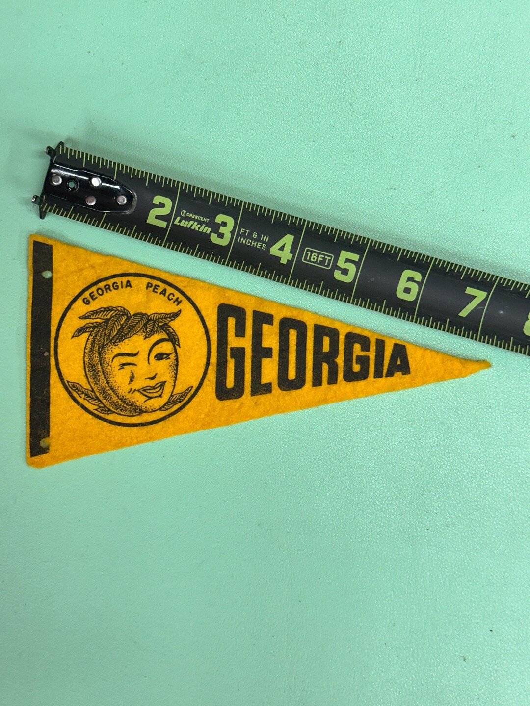 1950's Vintage Georgia Peach Mini Pennant 4x7.5 Inch Flag Banner - Etsy