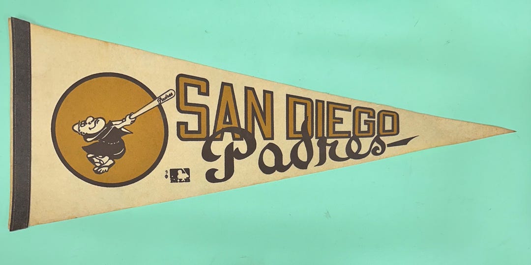 1969 San Diego Padres California Pennant Baseball Mlb Vintage 12x30 ...