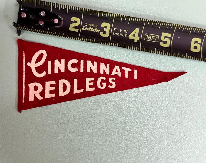 1950’s Cincinnati Reds Red Legs Ohio MINI Pennant Baseball Mlb Vintage ...
