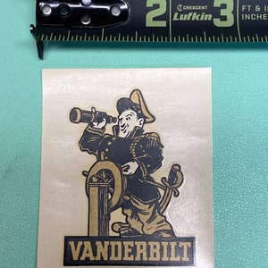 1950s Vintage Vanderbilt Commodores 3x2.75inch Decal University - Etsy