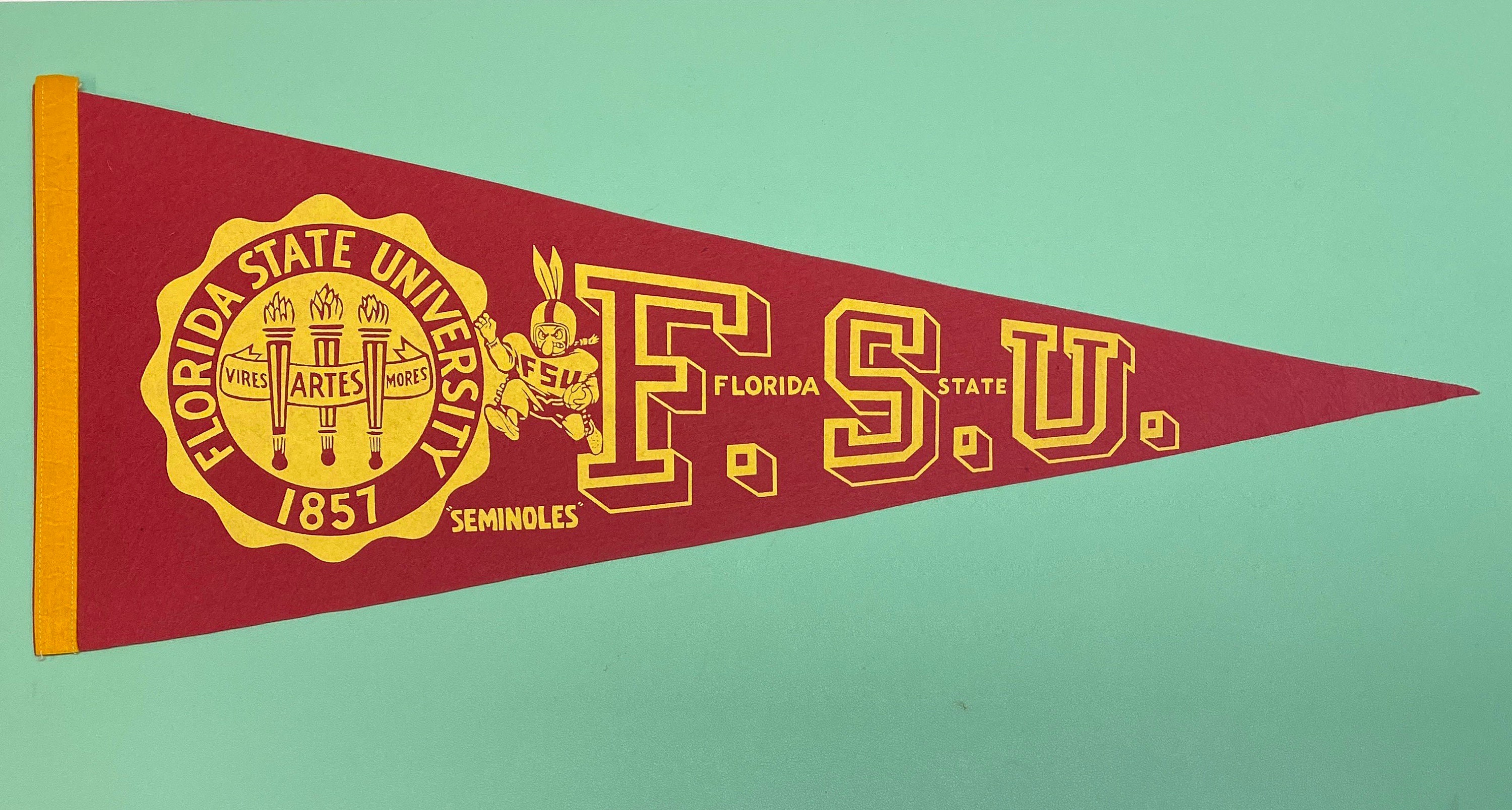Vintage Florida State University pennant circa 1960s Art & Collectibles ...