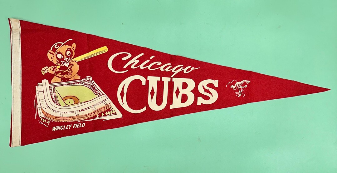 1950’s Chicago Cubs 12x29 Inches Pennant Baseball Mlb Vintage - Etsy