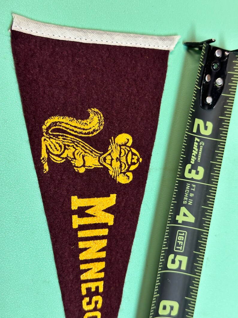 Vintage Minnesota Golden Gophers College University MINI Pennant Flag ...