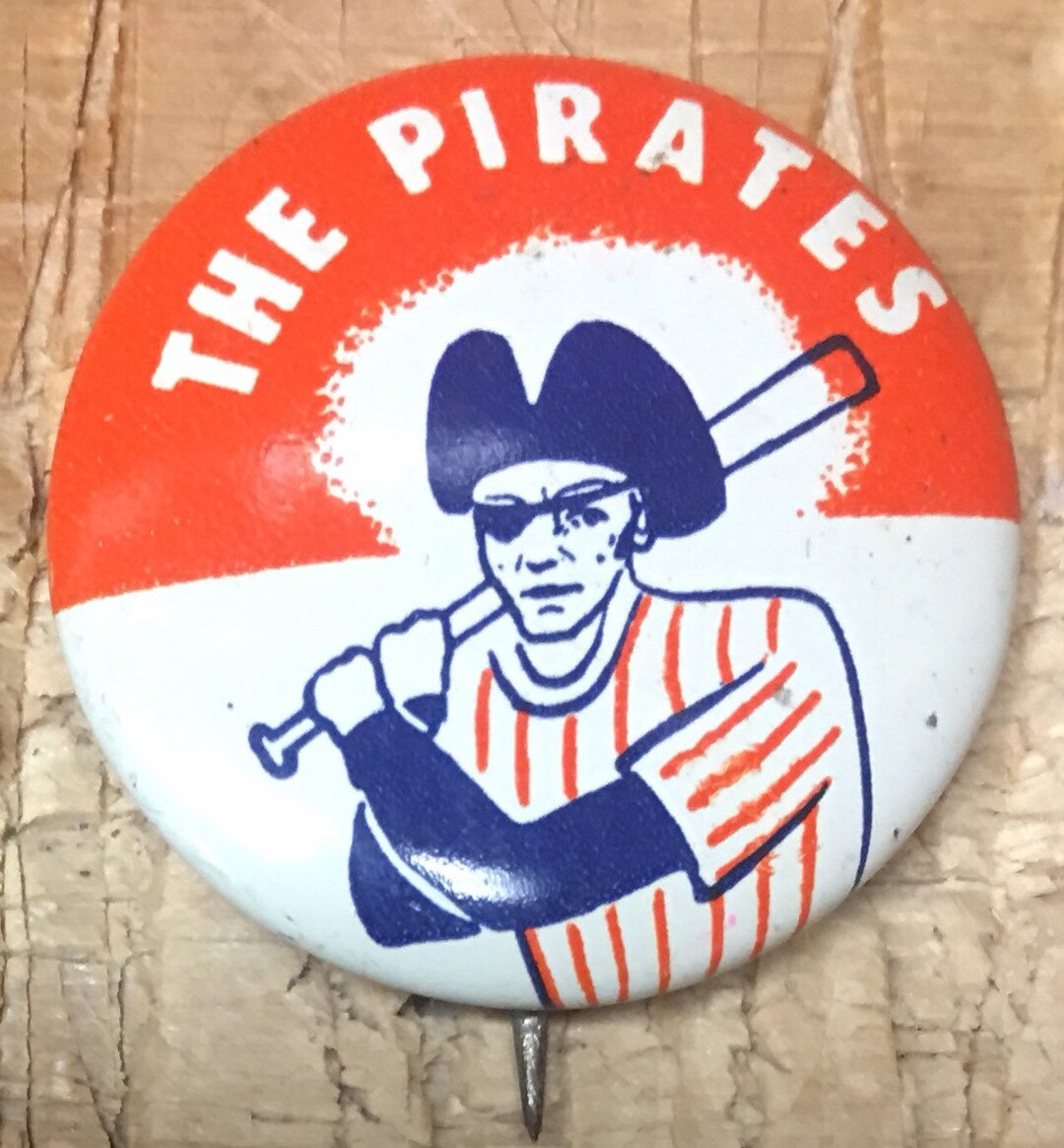 1960's Vintage Pittsburgh Pirates Pin Pinback Button Crane Orange ...