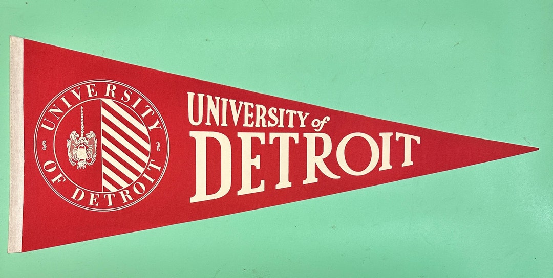 1960s Detroit Mercy Titans University Vintage Pennant - Etsy