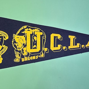 1960's Vintage UCLA Bruins California College University Pennant Flag ...