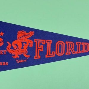Vintage Florida Gator University Pennant 12x30 Football Bluebonnet Bowl ...