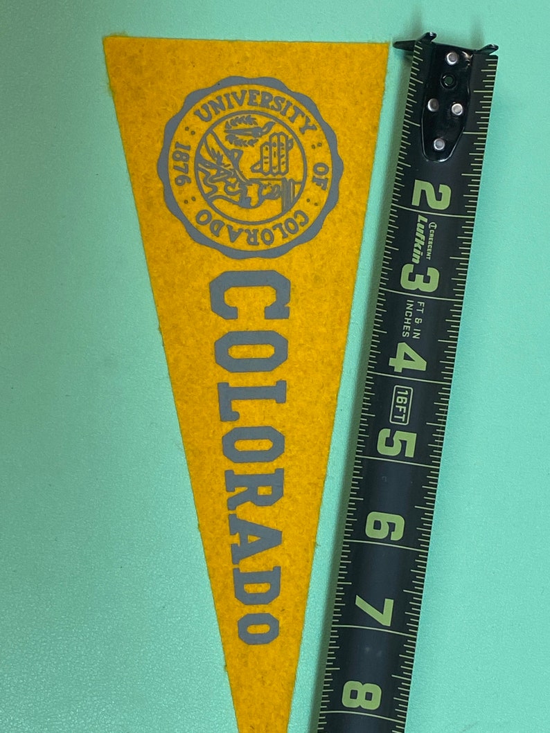 1950's Vintage Colorado Buffaloes College University MINI Pennant Flag ...