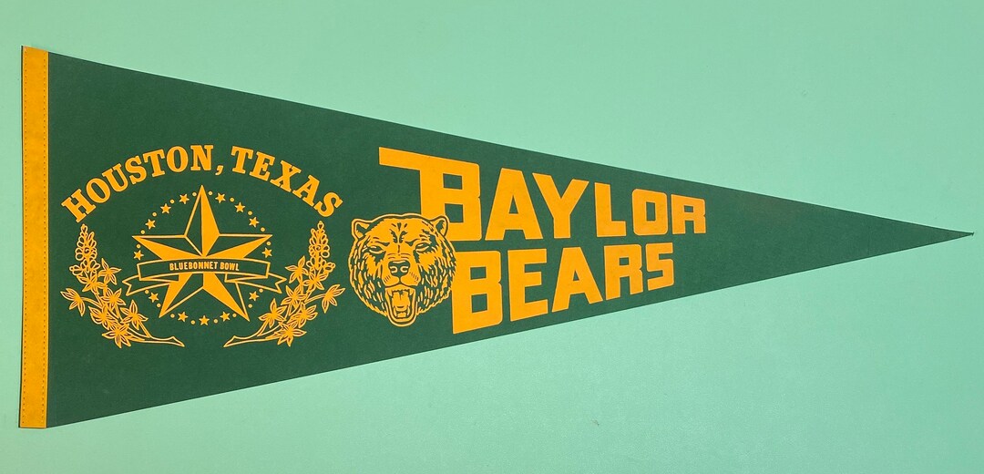 1983 Texas Baylor Bears Waco University Pennant 12x30 Football ...