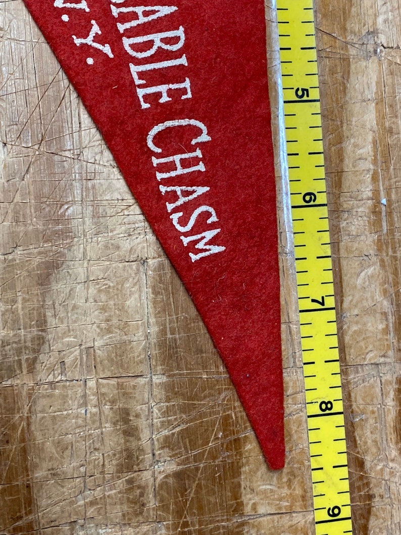 Vintage 1950's Rainbow Falls Ausable Chasm New York MINI Pennant Flag ...