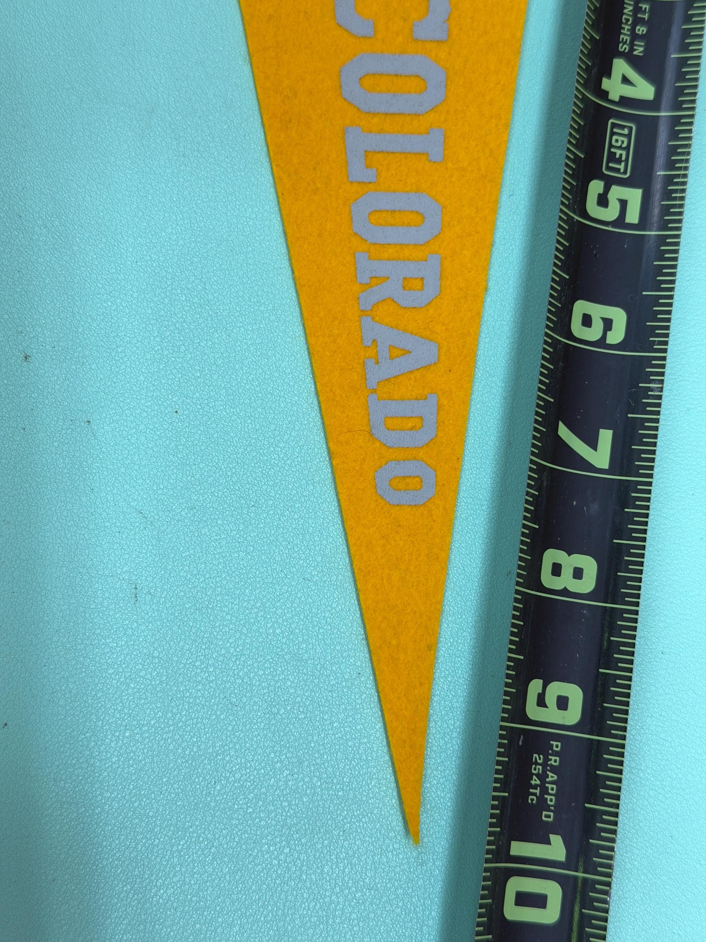 1950's Vintage Colorado Buffaloes College University MINI Pennant Flag ...