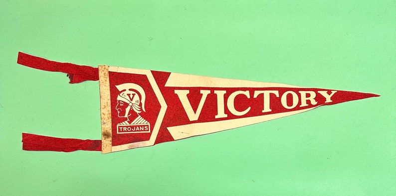 Vintage Victory Trojans Pennant Flag Banner 6.5x20 Inches - Etsy
