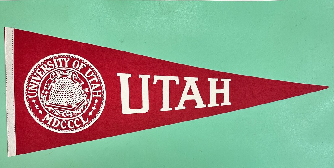 1970's Utah Utes Pennant Vintage 12x30 Inches - Etsy