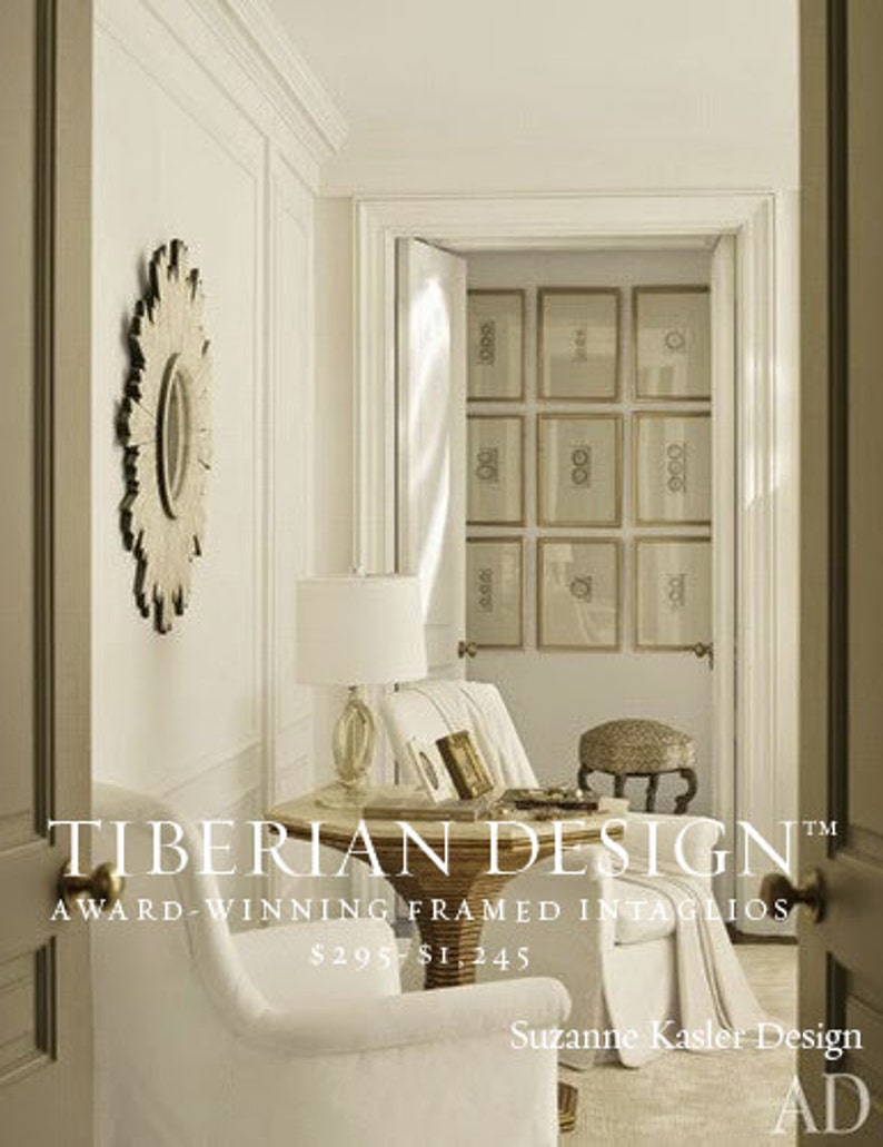 Award Winning Framed Intaglios: Single Intaglio With Tiberian - Etsy