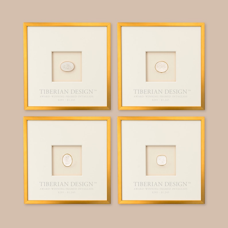 Set of Four Award Winning Framed Intaglios: Single Intaglio With Neo ...