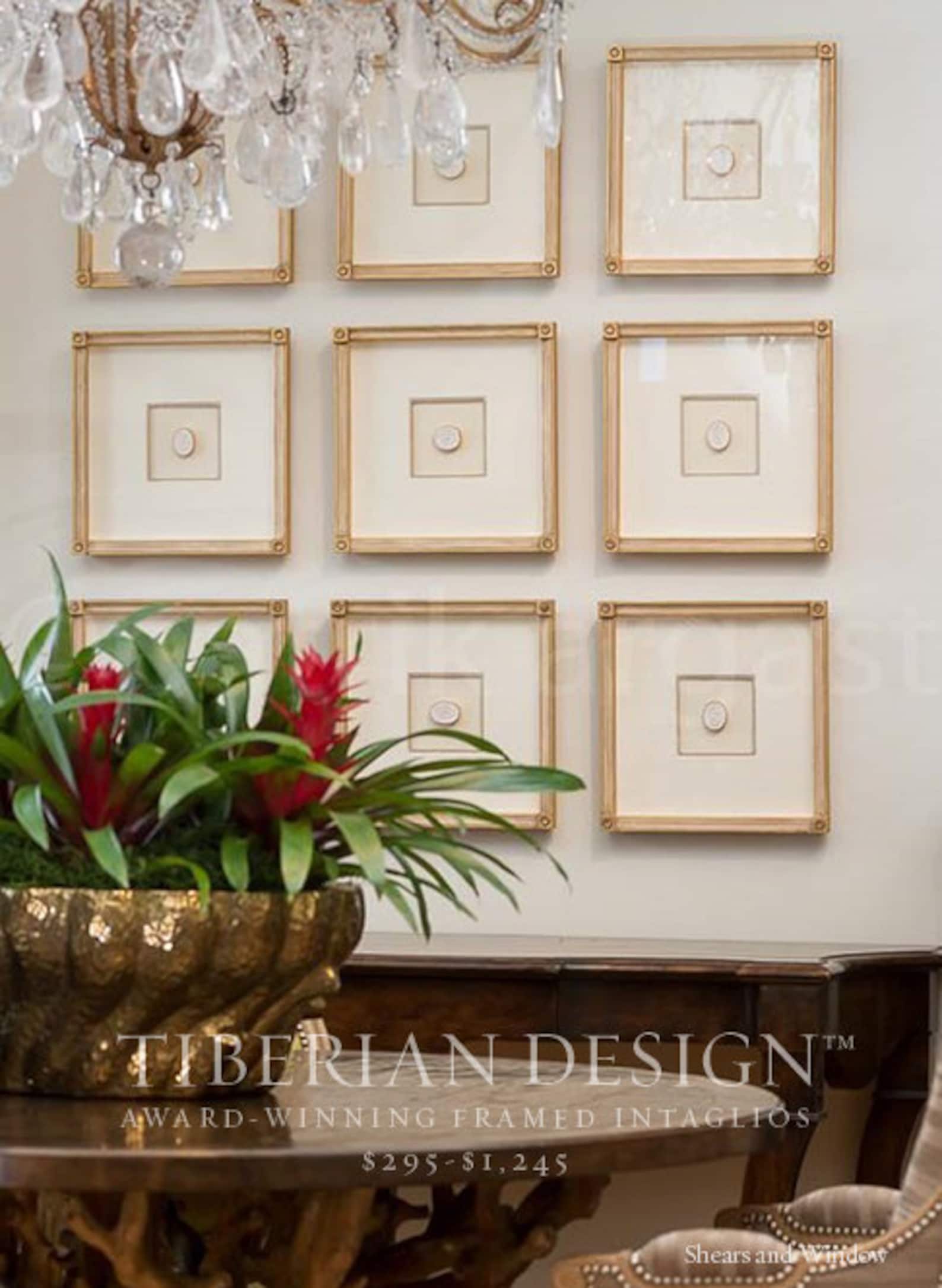 Set of Nine Award Winning Framed Intaglios: Single Intaglio With ...