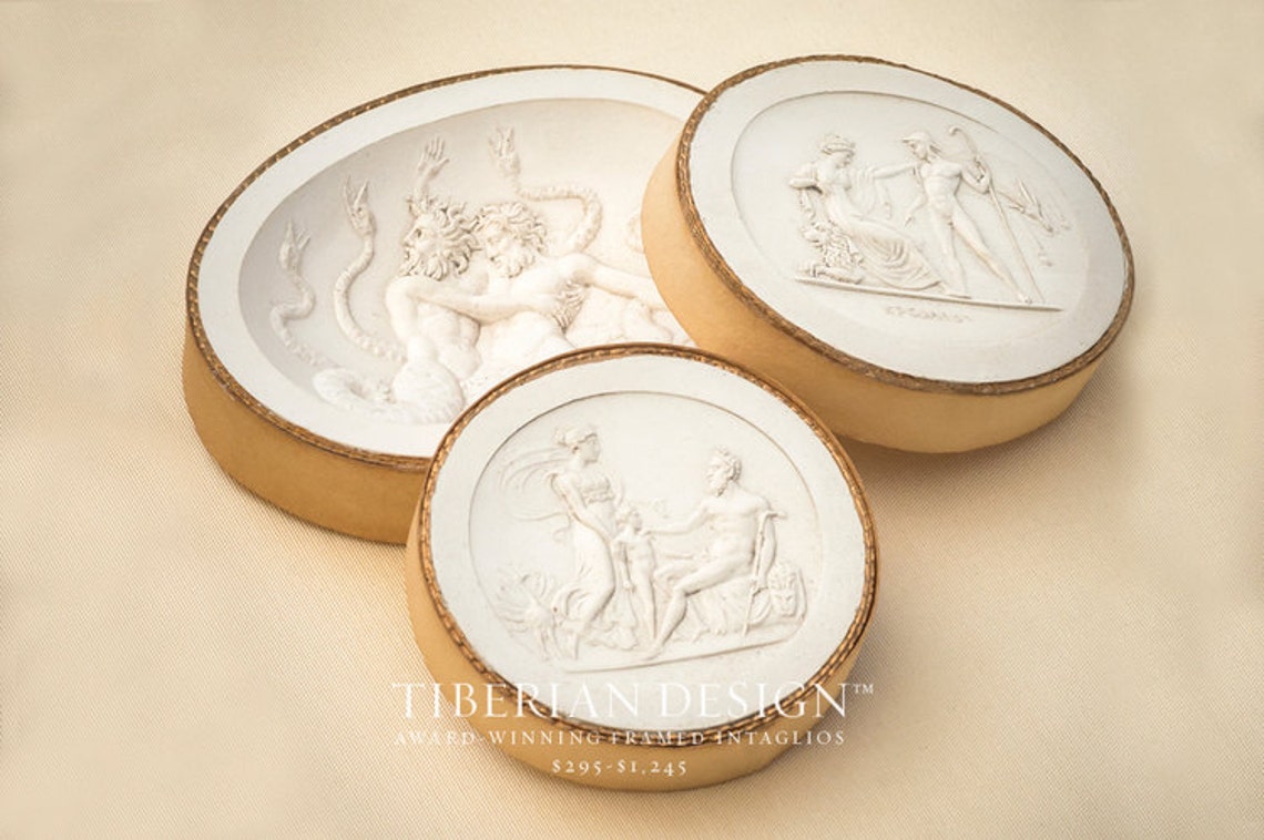 Set of Nine Award Winning Framed Intaglios: Single Intaglio With ...