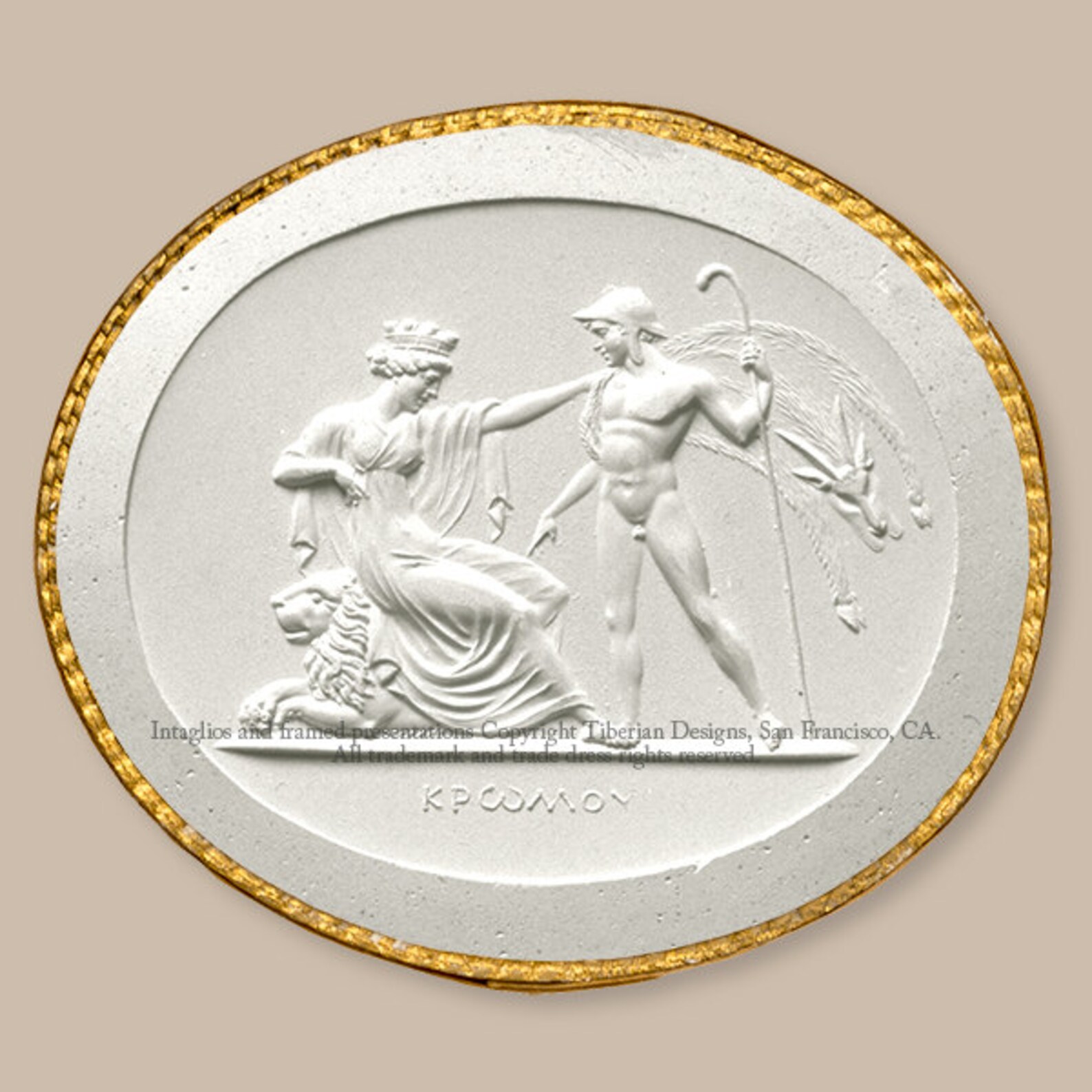 Set of Four Award Winning Framed Intaglios: Single Intaglio With Neo ...