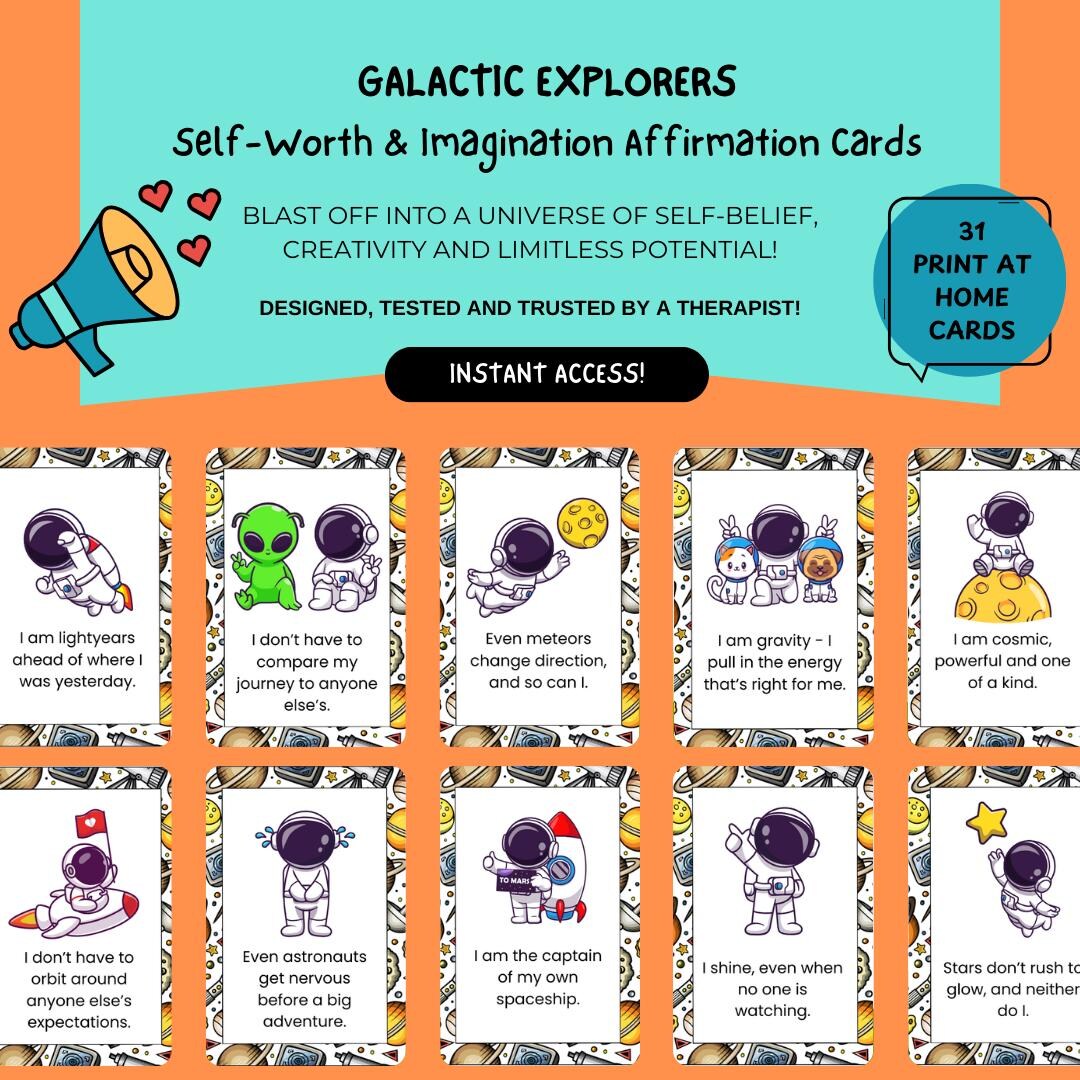 Galactic Explorer | 31 Printable Space Inspired Affirmations for ...