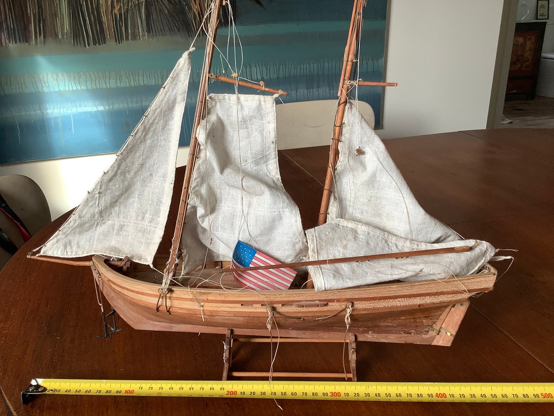 Gorgeous Model Sailing Ship, Ketch , Needs Love. Vintage - Etsy Australia