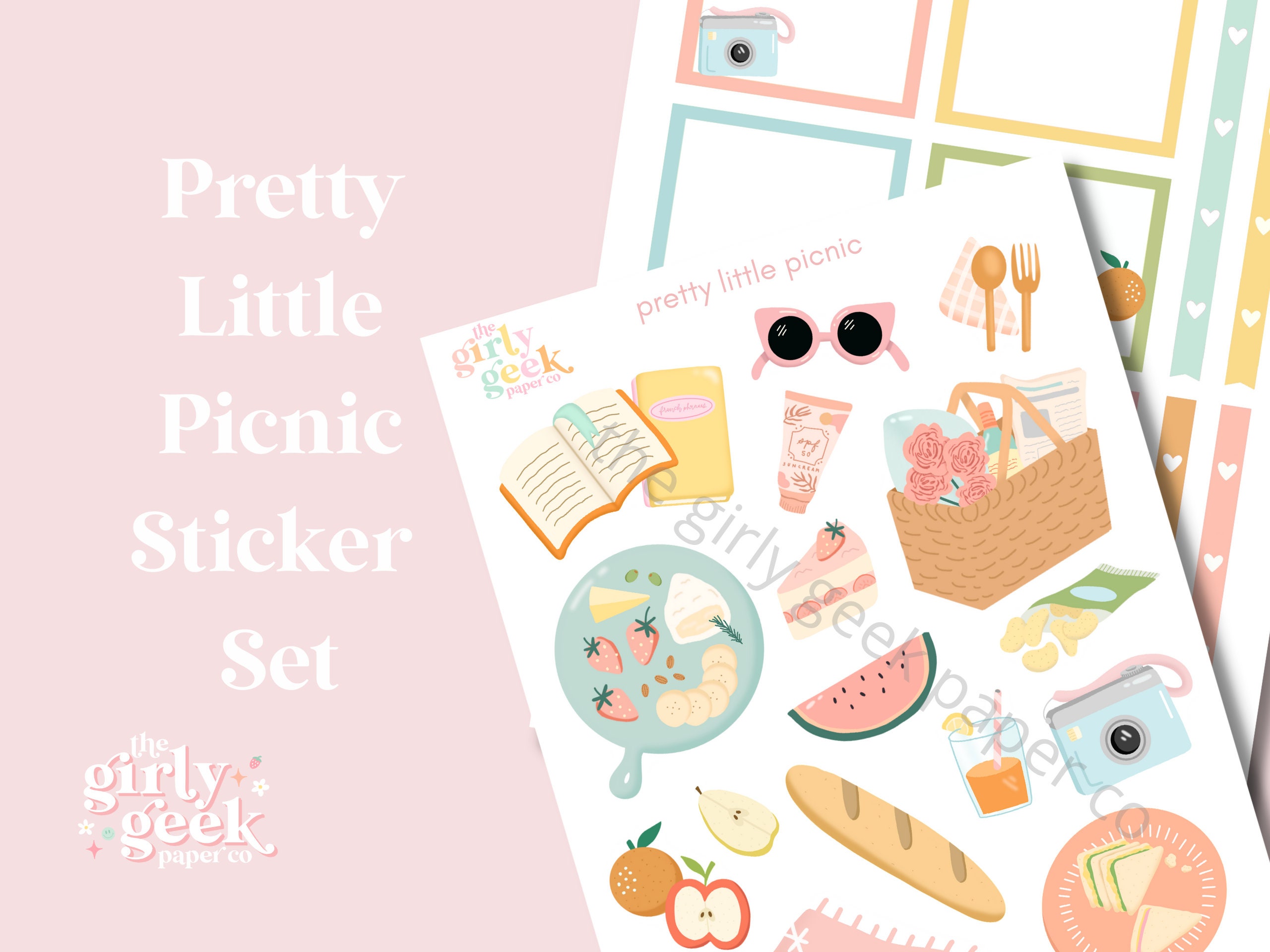 Paper, Party & Kids Embellishments Kawaii Food Stickers Handmade ...