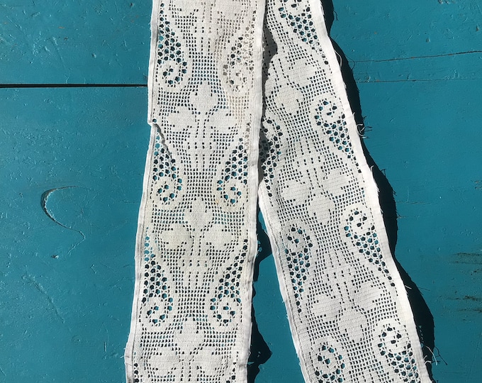 Band of Antique Filet Crochet, Early 1900s - Etsy