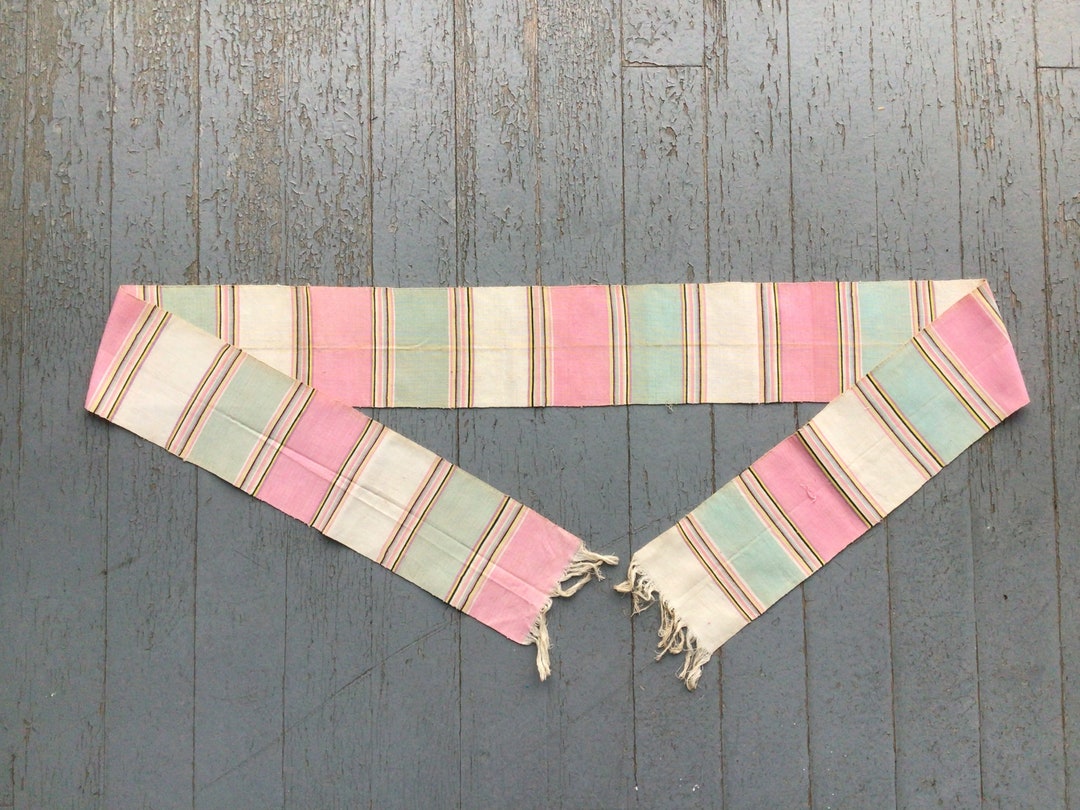 Antique Woven Sash, 1860s Pastels - Etsy