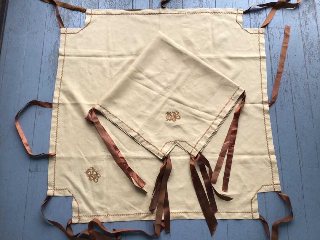 Pair, Antique Monogrammed Table Covers, 1900 - Etsy
