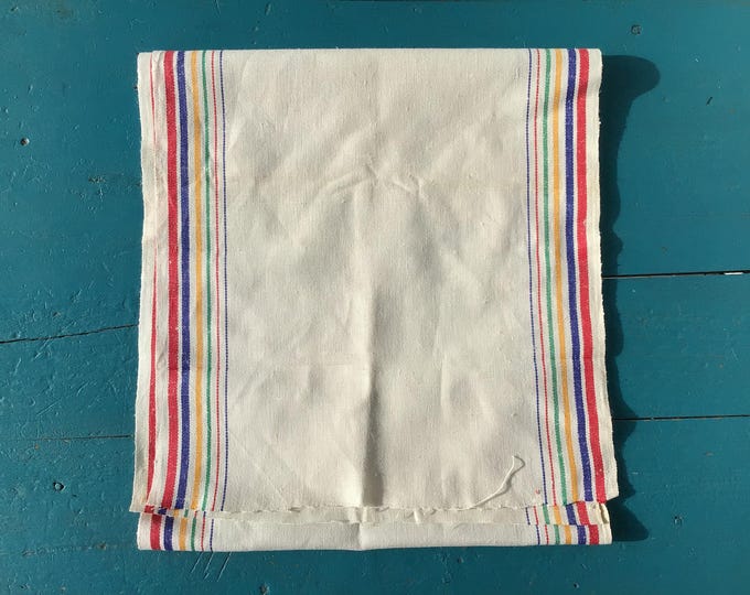 Vintage Linen Toweling With Stripe, 1950s - Etsy