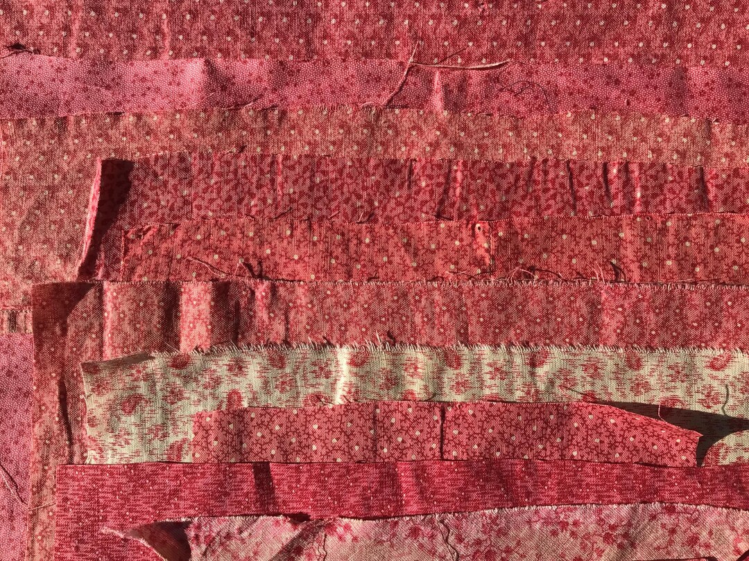 Antique Fabric Pieces, Double and Cinnamon Pinks, 1870s-1890s - Etsy