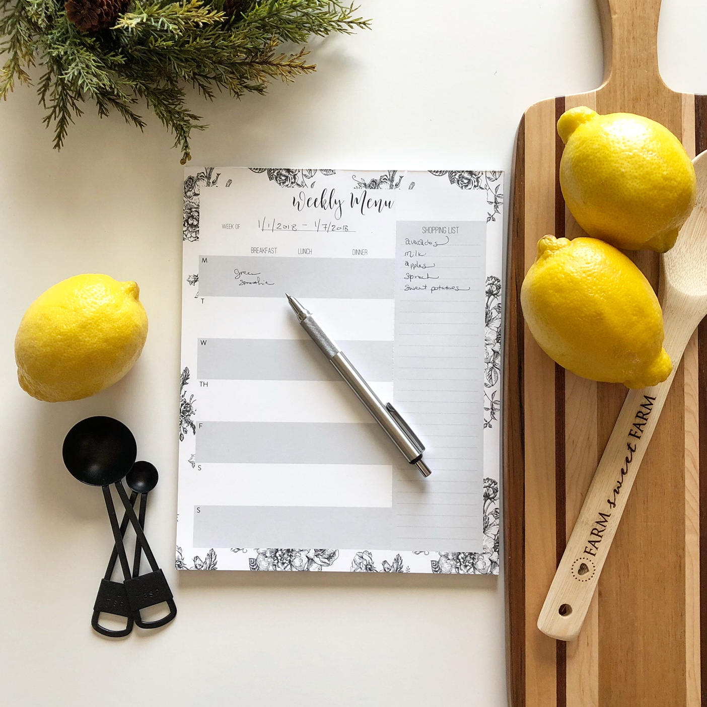 Menu Notepad Menu Tablet Perforated Shopping List - Etsy