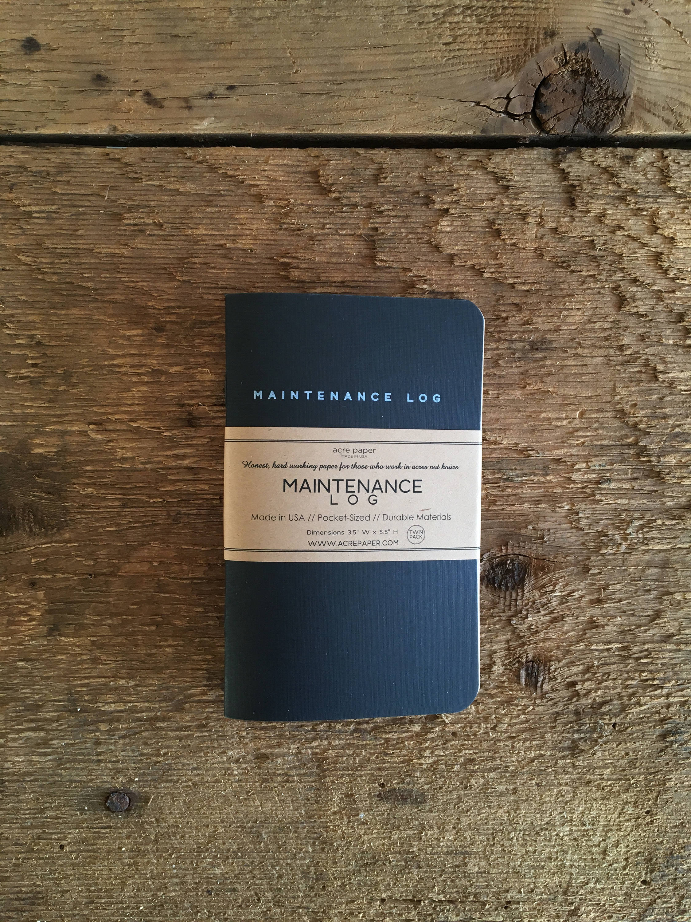 Maintenance Log Pocket-sized Notebook Acre Paper Notebook Twin Pack ...